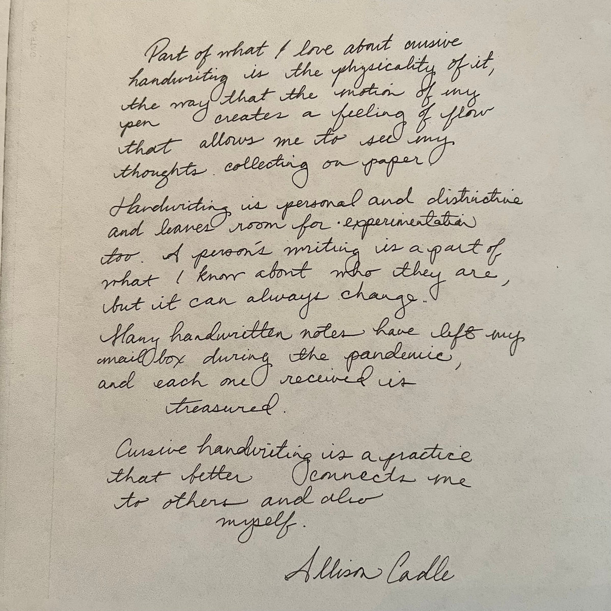 2022 I Love Cursive Contest Winners - The Paper Seahorse