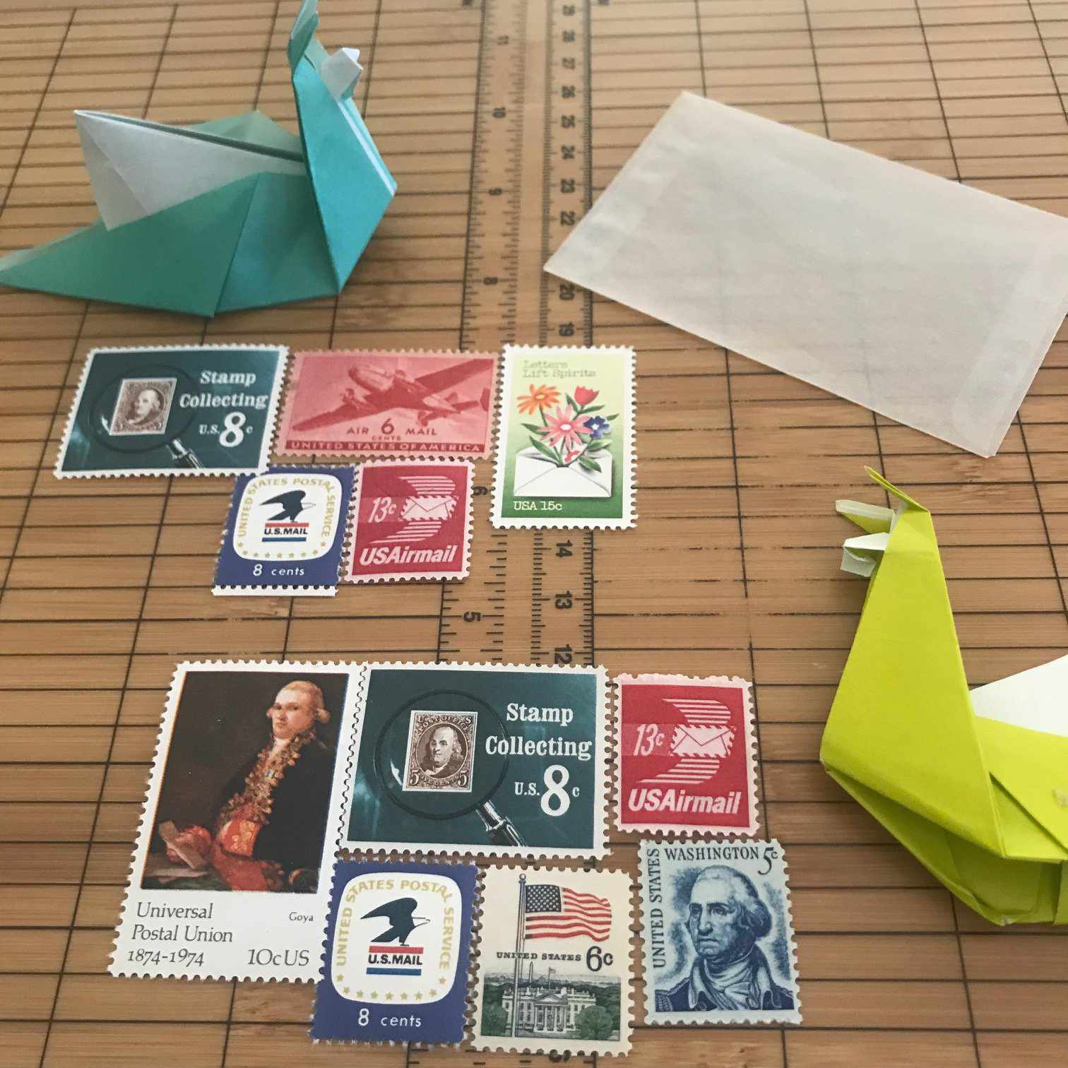 Snail Mail Kit: Origami Snails and Vintage postage make happy mail ...